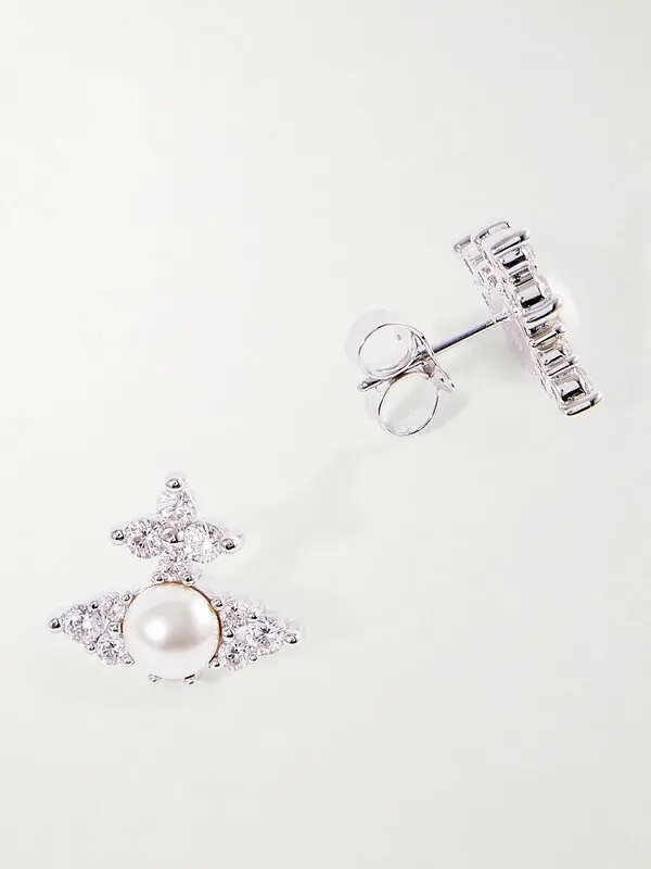 VIVIENNE WESTWOOD Pearl-effect Crystal Earrings
