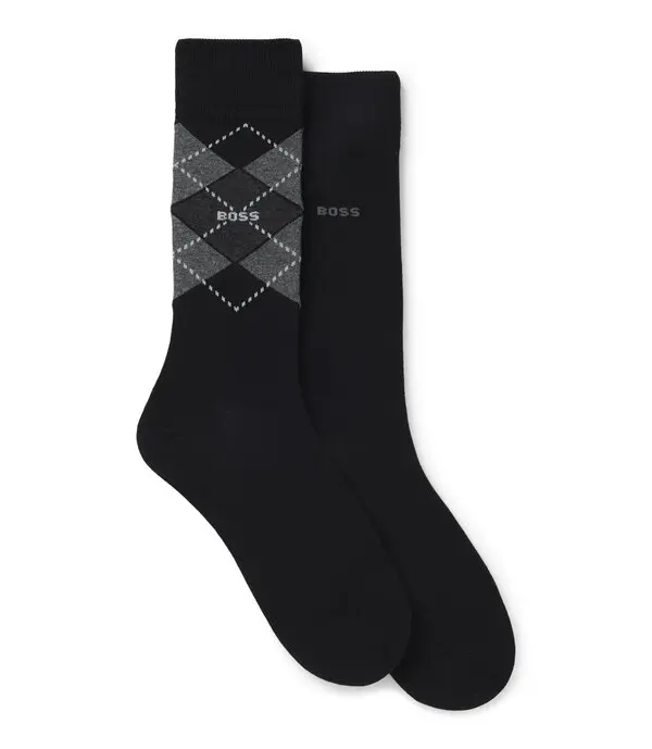 BOSS Cotton-blend Regular Length Socks Two Pack