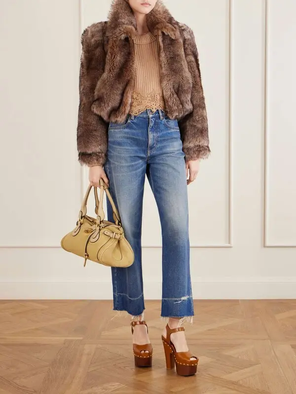 Chloé Cropped Shearling Jacket