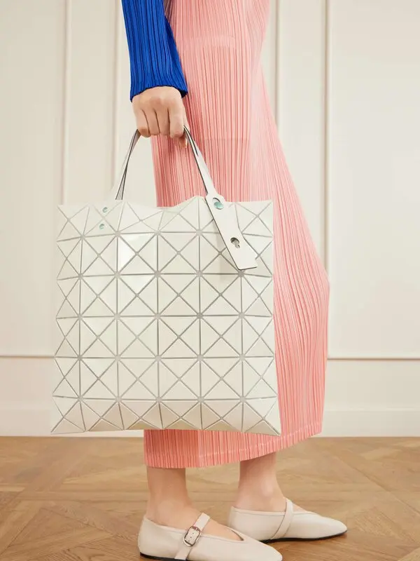 Issey Miyake Platinum Rubber Tote