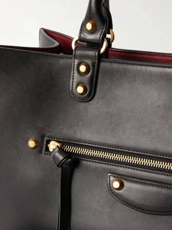 Balenciaga Le City Sleek Leather Tote - Black
