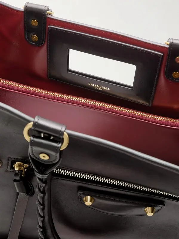 Balenciaga Le City Sleek Leather Tote - Black