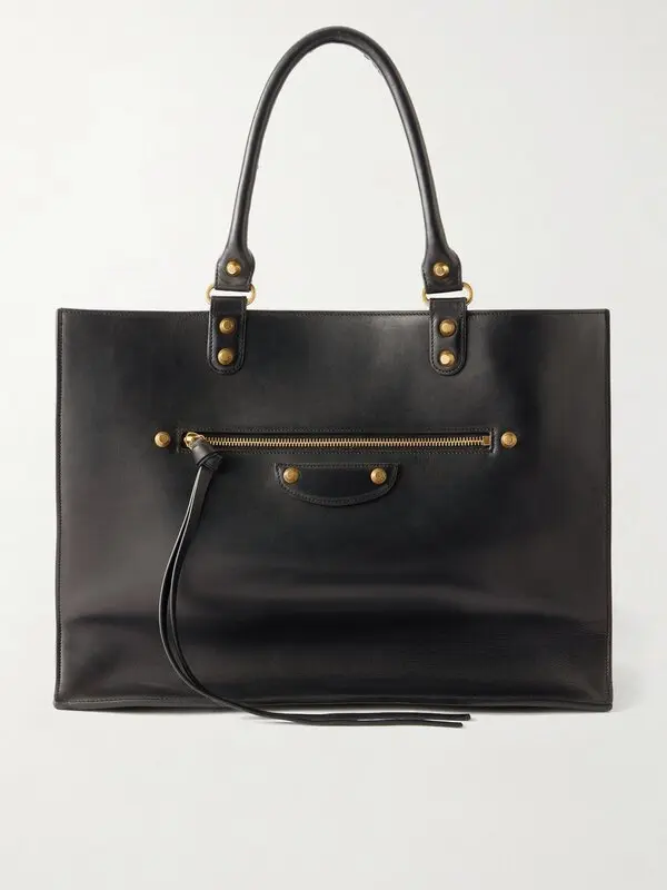 Balenciaga Le City Sleek Leather Tote - Black