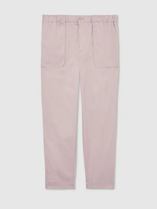 REISS Lightweight Tapered Trousers - Pink