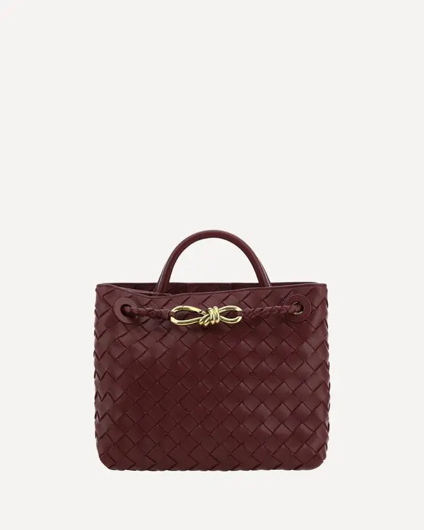 Bottega Veneta Lambskin Andiamo Shoulder Bag - Red