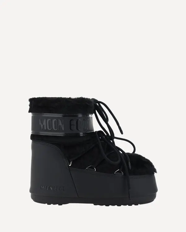 Moon Boot Icon Low Faux Fur Ankle Boots - Black