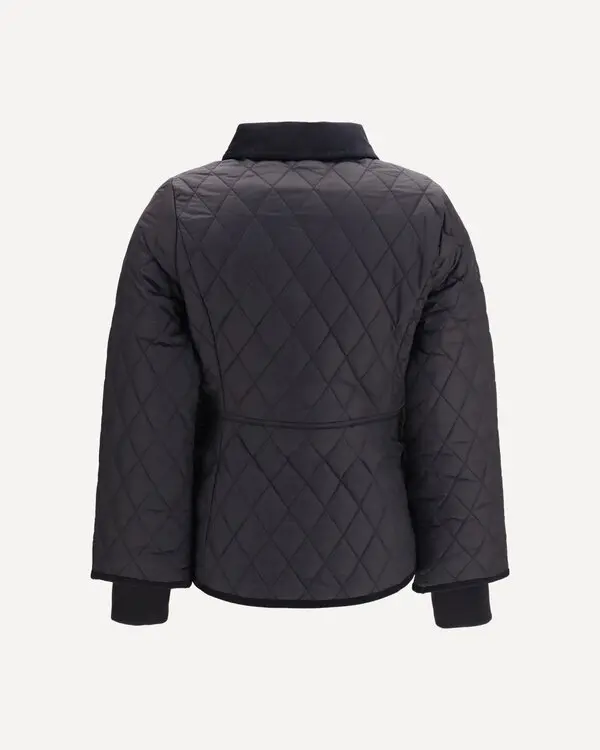 Barbour Quilted Puffer Jacket With Corduroy Collar