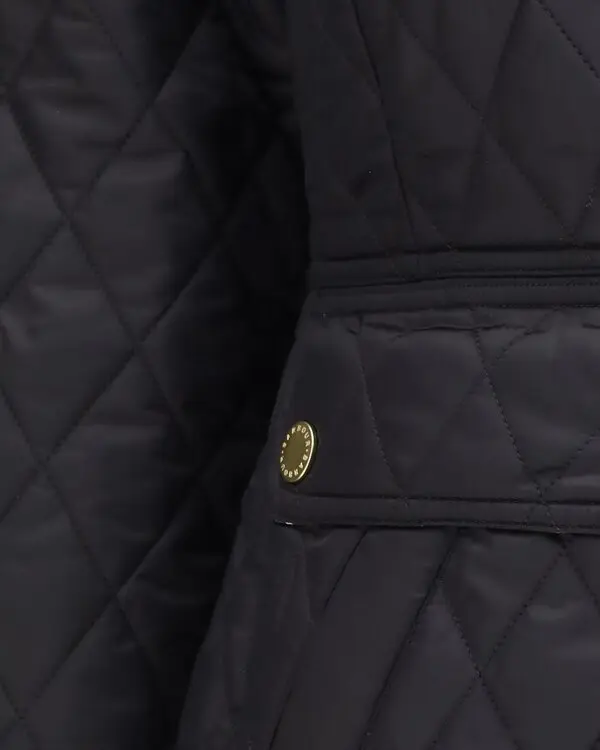 Barbour Quilted Puffer Jacket With Corduroy Collar