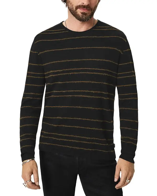 John Varvatos Everly Textured Stripe Sweater