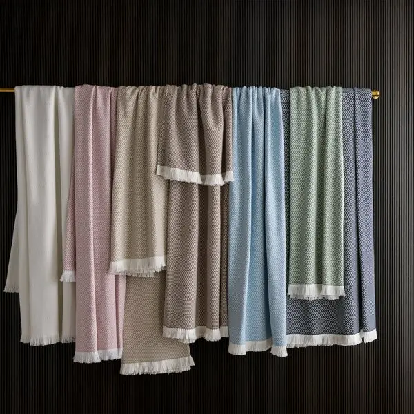 MATOUK Leo Throw Blanket - White