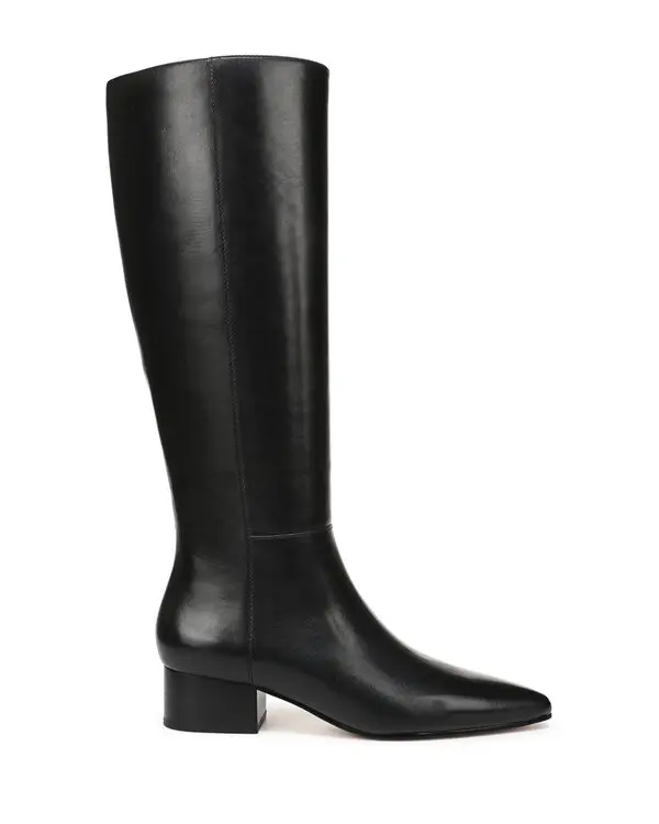 Vince Adan Leather Tall Boots - Black Leather