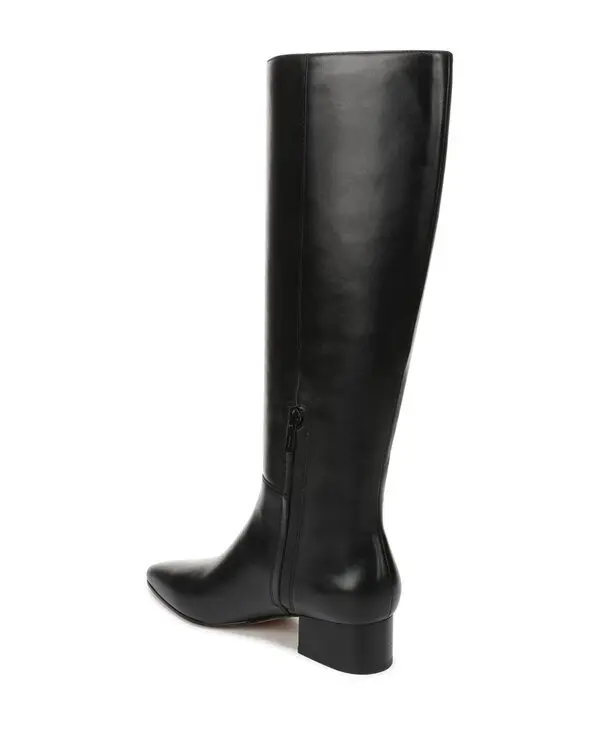 Vince Adan Leather Tall Boots - Black Leather