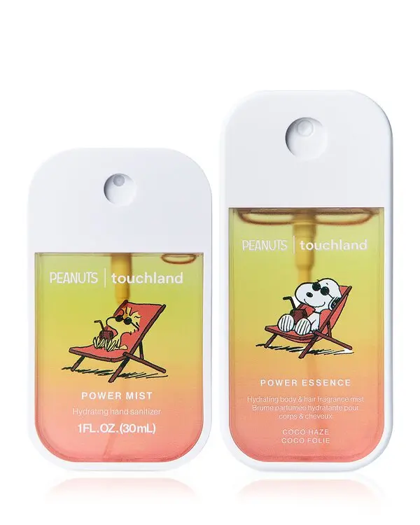 TOUCHLAND Peanuts Power Mist Hydrating Hand Sanitizer Beach Coco 1 Oz - No Color