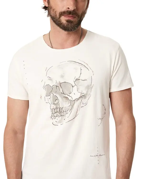 John Varvatos Raw Edge Skull Graphic T-shirt