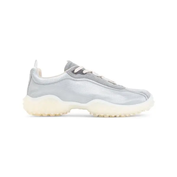 Miu Miu Technical Fabric And Suede Lace-up Sneakers - Gray