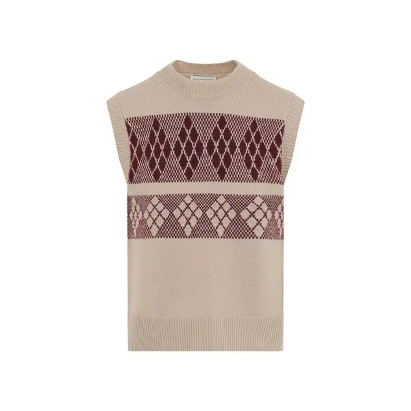 Dries Van Noten Sleeveless Geometric Knit Sweater