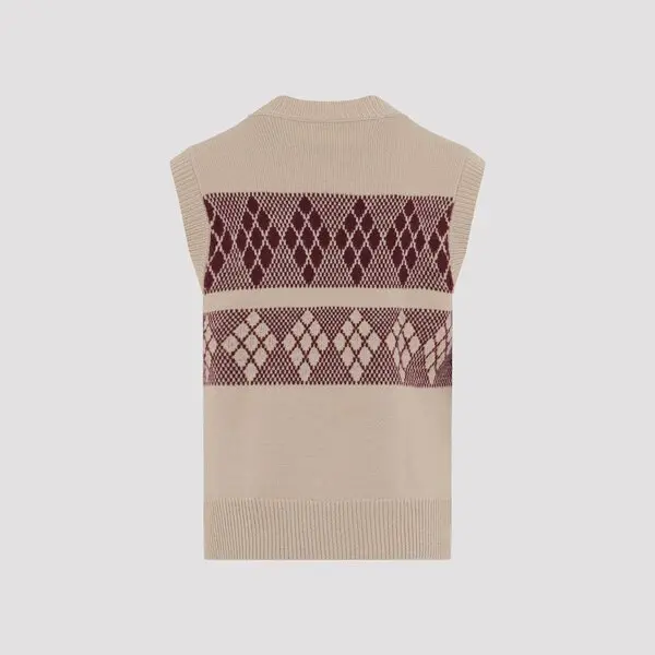 Dries Van Noten Sleeveless Geometric Knit Sweater