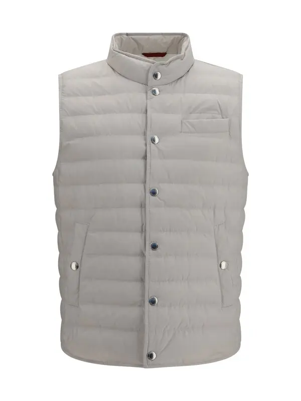 Brunello Cucinelli Sleeveless Padded Gilet - White