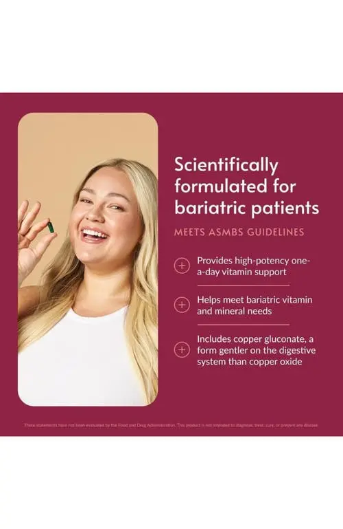BARIATRIC ADVANTAGE Ultra Solo Once-per-day Multivitamin Capsules Without Iron 90 Capsules