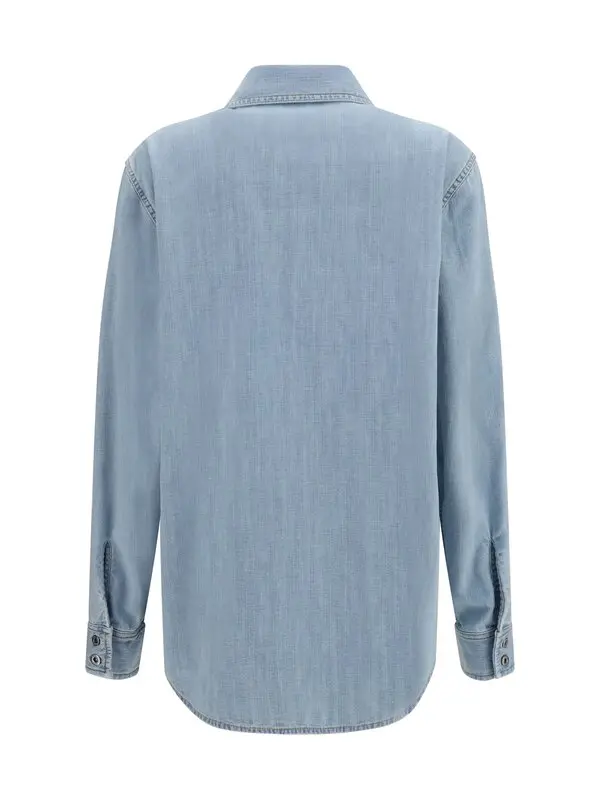 Bottega Veneta Sky Bleached Oversize Denim Shirt