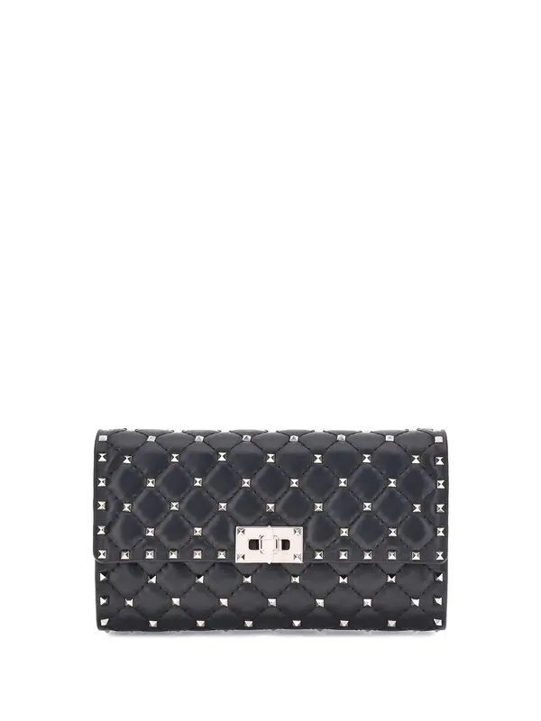 Valentino Garavani Rockstud Spike Nappa Shoulder Bag - Black