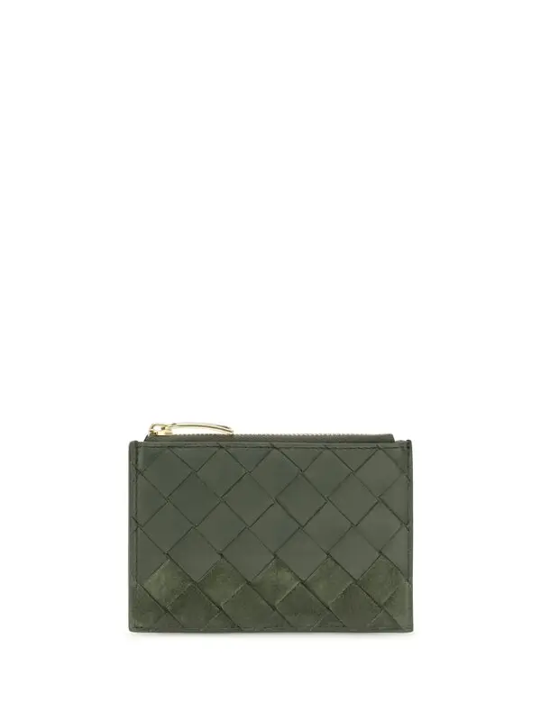 Bottega Veneta Intrecciato Zip Cardholder - Green