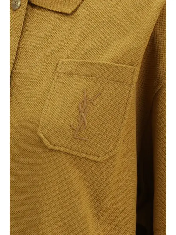 Saint Laurent Cassandre Oversized Piqué Polo