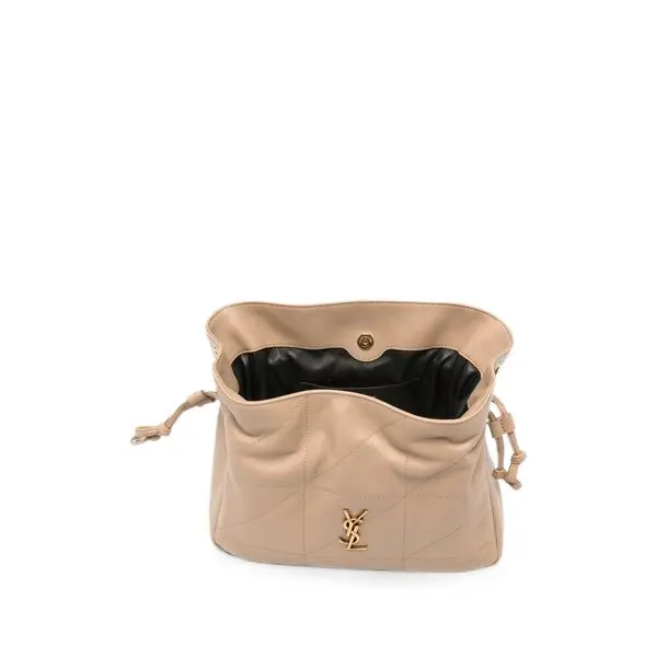 Saint Laurent Quilted Leather Drawstring Shoulder Bag