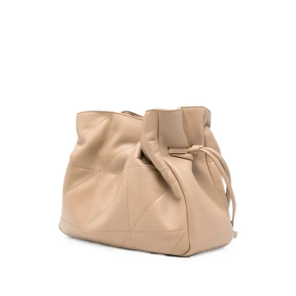 Saint Laurent Quilted Leather Drawstring Shoulder Bag