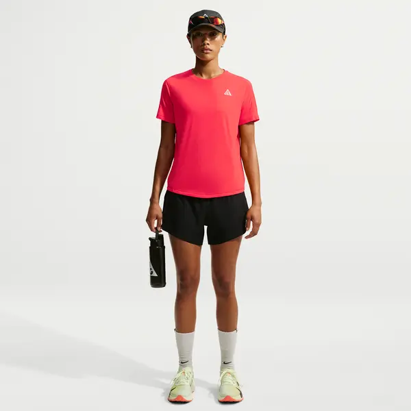 Nike Dri-fit Short-sleeve Trail Running Top - Red