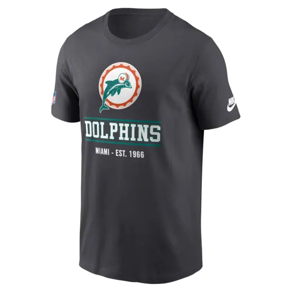 Nike Miami Dolphins Essential Dri-fit Nfl T-shirt - Grey