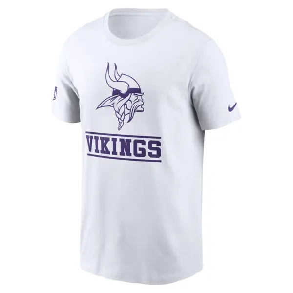 Nike Minnesota Vikings Essential Dri-fit Nfl Short-sleeve T-shirt - White