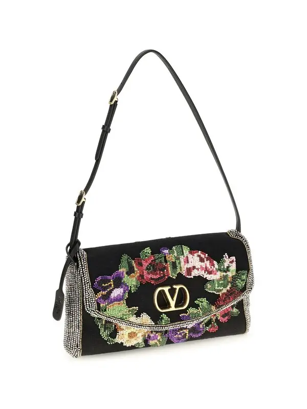 Valentino Garavani Small Devain Embroidered Shoulder Bag