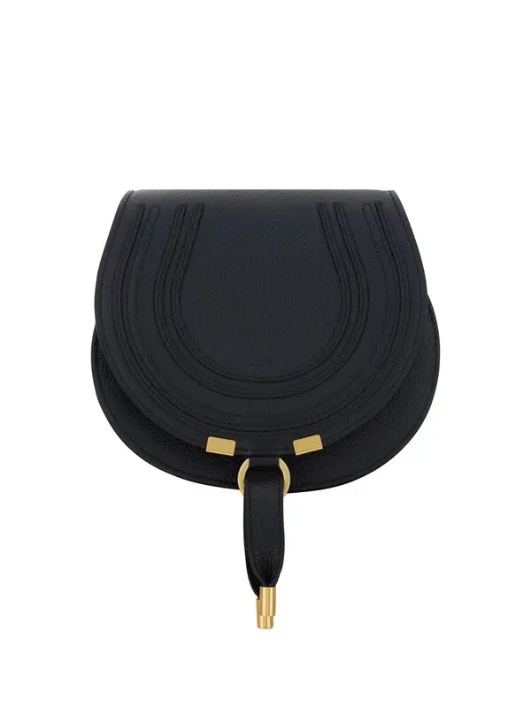 Chloé Small Marcie Leather Shoulder Bag - Black