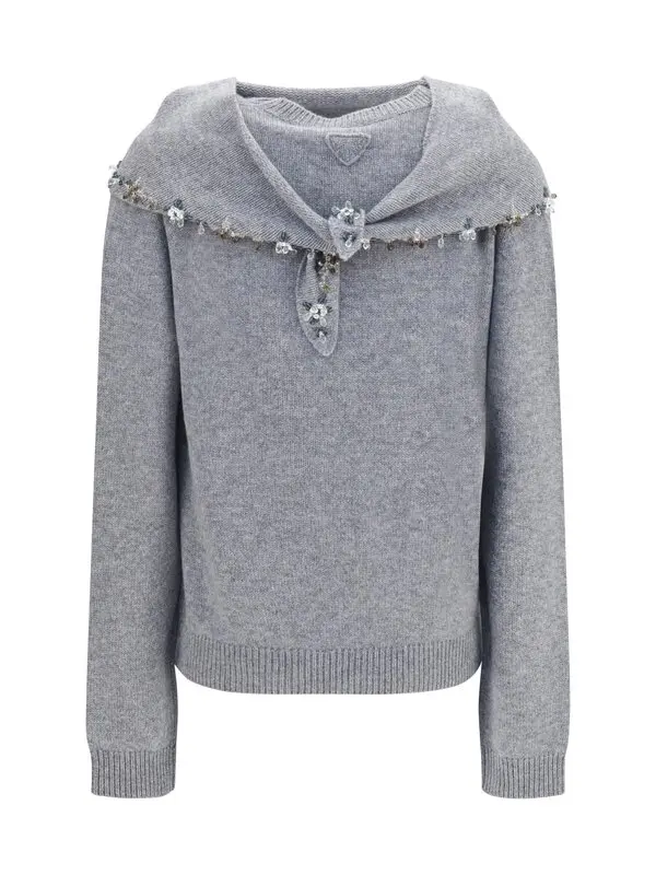 Prada Sweater With Integrated Scarf