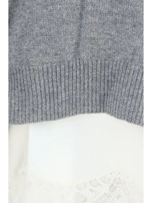 ERMANO SCERVINO Ermanno Scervino Layered Knit Dress With Lace Trim