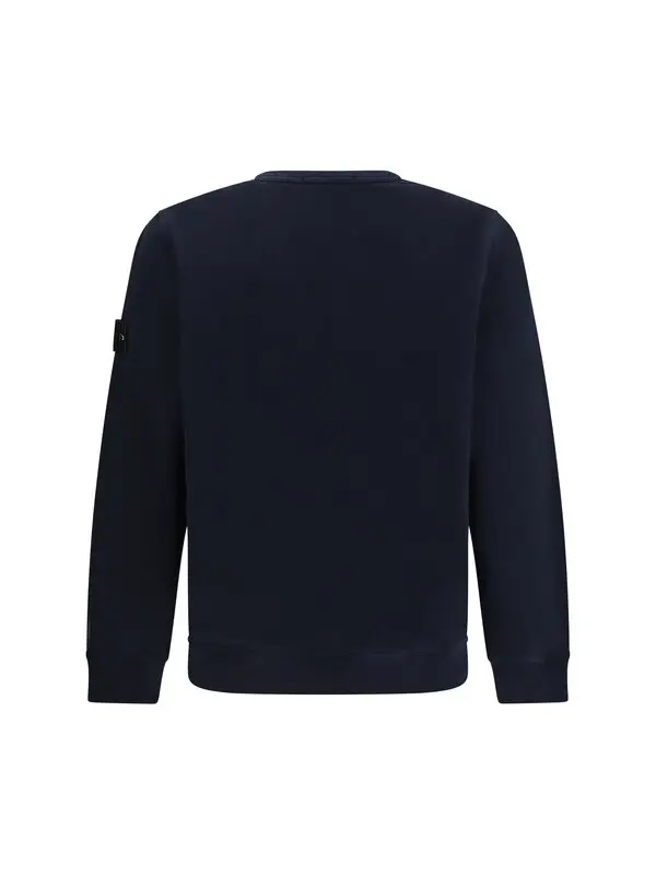 Stone Island Crewneck Cotton Sweatshirt - Blue