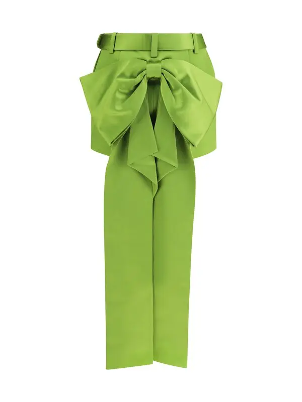 SELF-PORTRAIT Satin Bow Mini Skirt