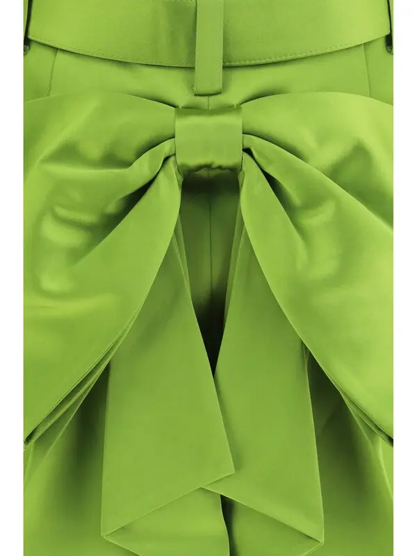 SELF-PORTRAIT Satin Bow Mini Skirt