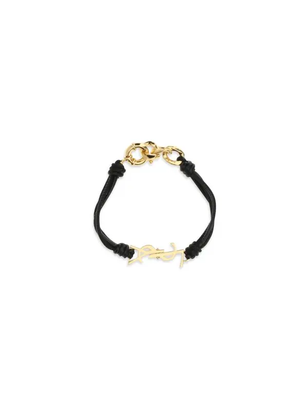 Saint Laurent Cassandre Multi-wrap Bracelet - Black