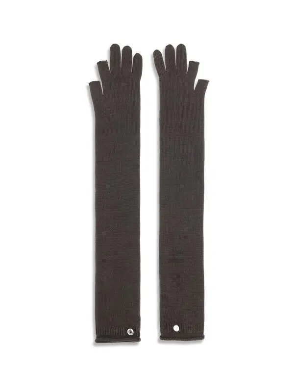 Rick Owens Long Fingerless Gloves - Gray