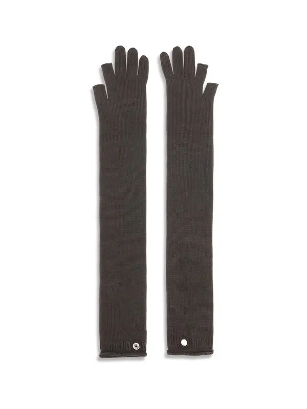 Rick Owens Long Fingerless Gloves - Gray