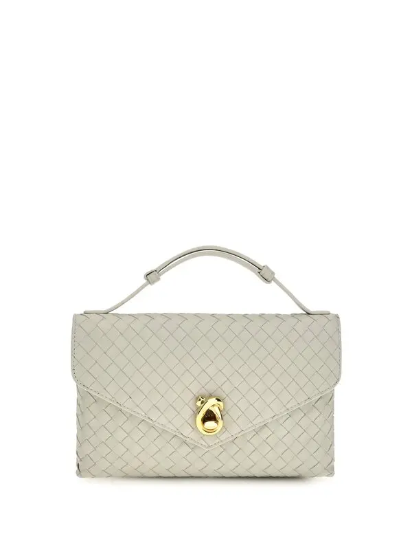 Bottega Veneta Woven Handheld Bag - White