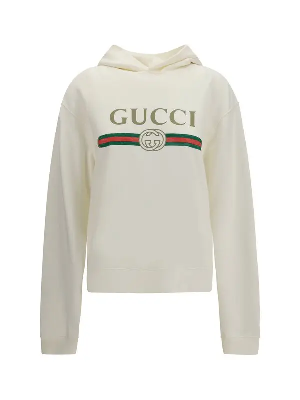 Gucci Cotton And Cashmere Jersey Hoodie - White