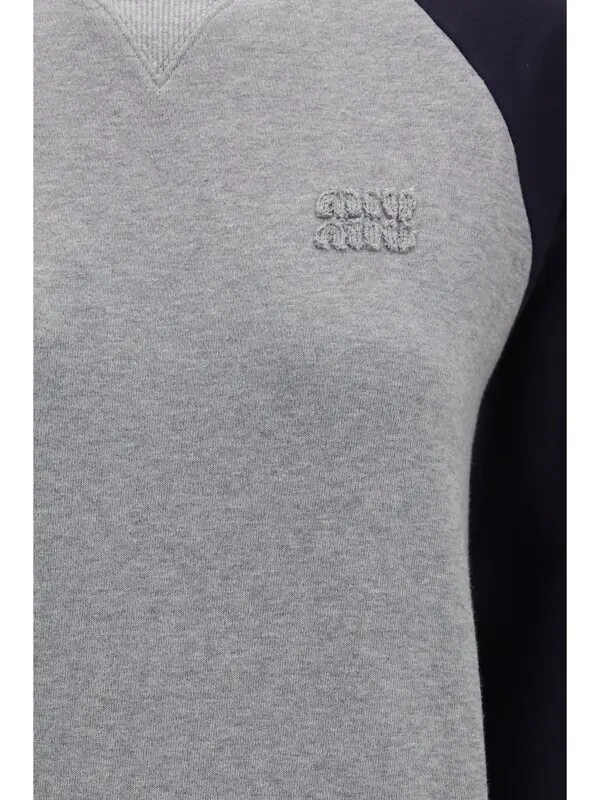 Miu Miu Bicolor Crewneck Sweatshirt