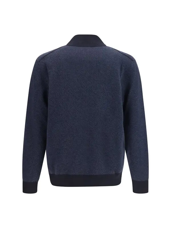Loro Piana Roadster Cashmere Quarter Zip Sweater - Blue