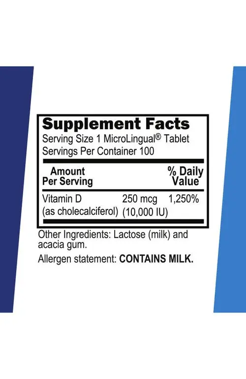 SUPERIOR SOURCE Vitamin D3 Immune Support Microlingual Tablets