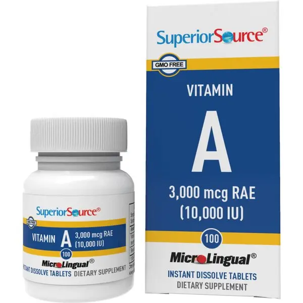 SUPERIOR SOURCE Vitamin A Fast-dissolve Microlingual Tablets - White