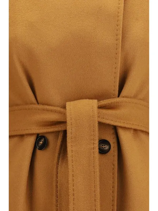 Max Mara Double Breasted Wool Coat - Cream