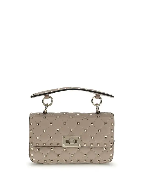 Valentino Garavani Small Rockstud Spike Shoulder Bag - Cream